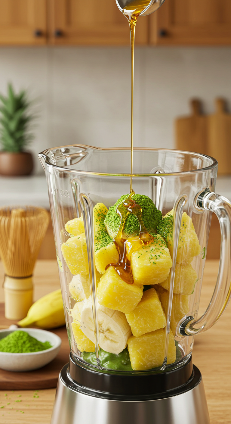 Pineapple Matcha Green Smoothie – A Tropical and Energizing Boost! - Beans n Teas